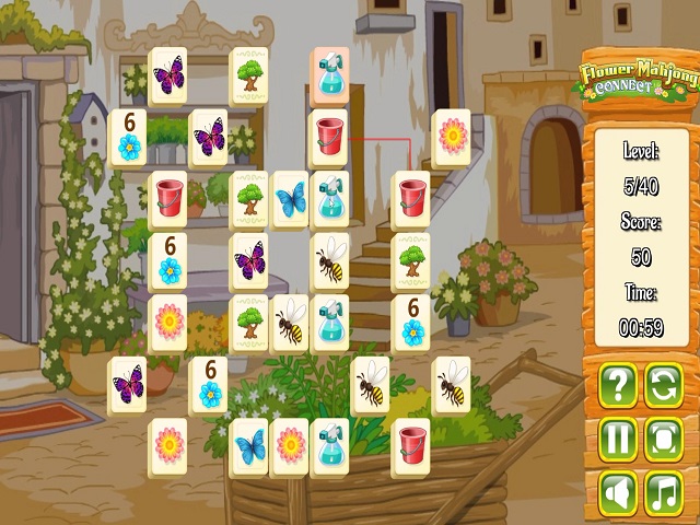 FLOWER MAHJONG CONNECT online hra | Hry POMU